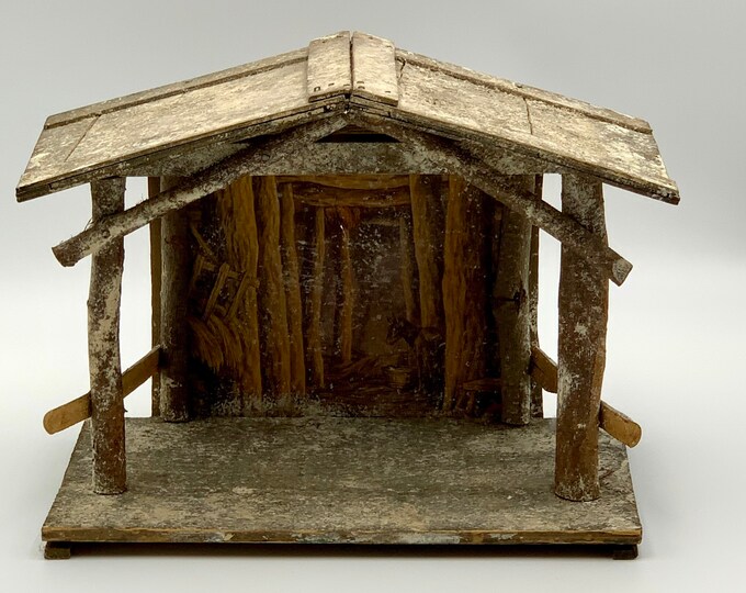 Nativity Crèche Vintage Natural Wood - Etsy
