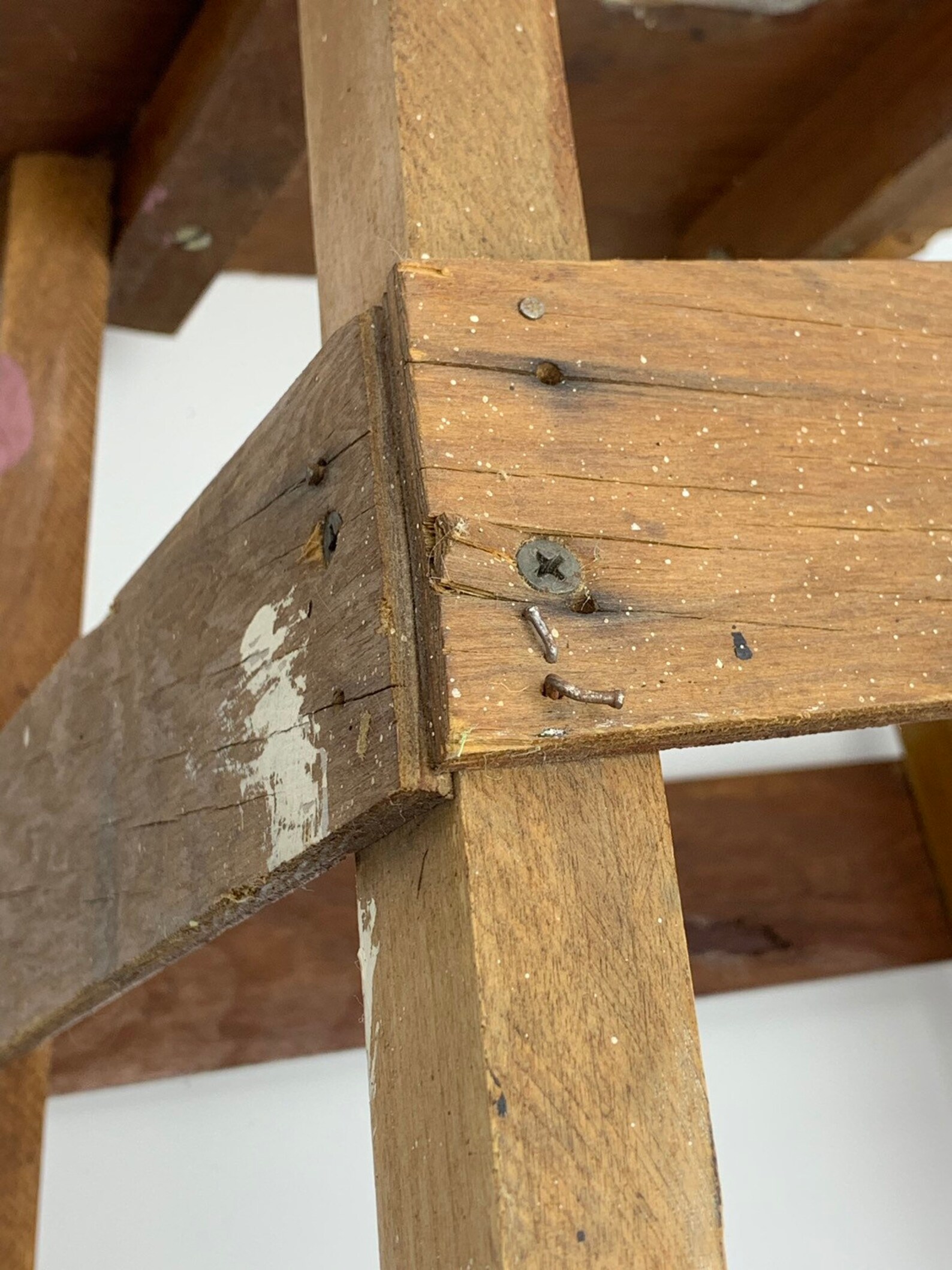 Vintage Wood Stool Painters Step Stool Small Bench Hand - Etsy