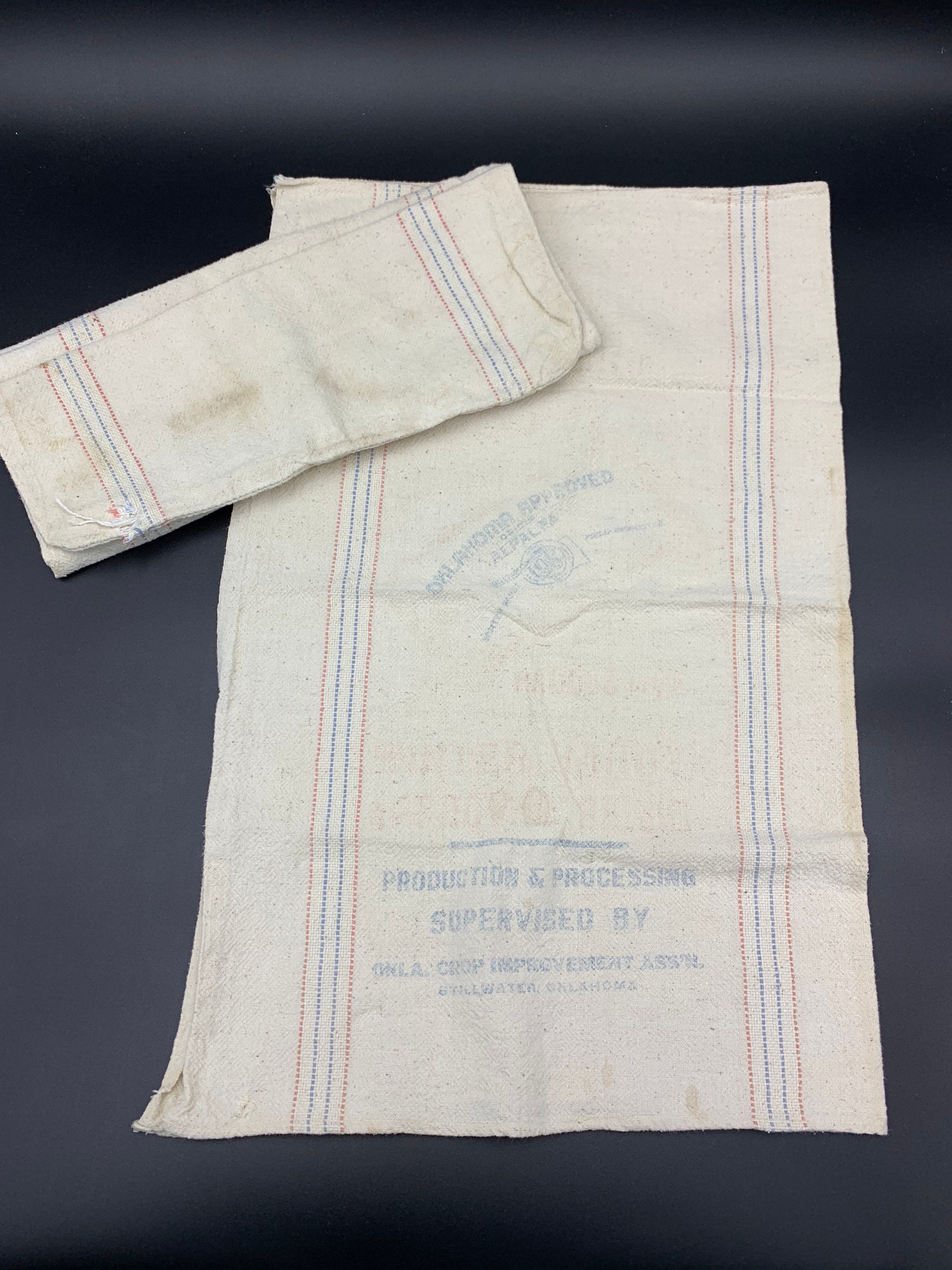 Feedsack Two Authentic Feedsack bags Feedsack Material | Etsy