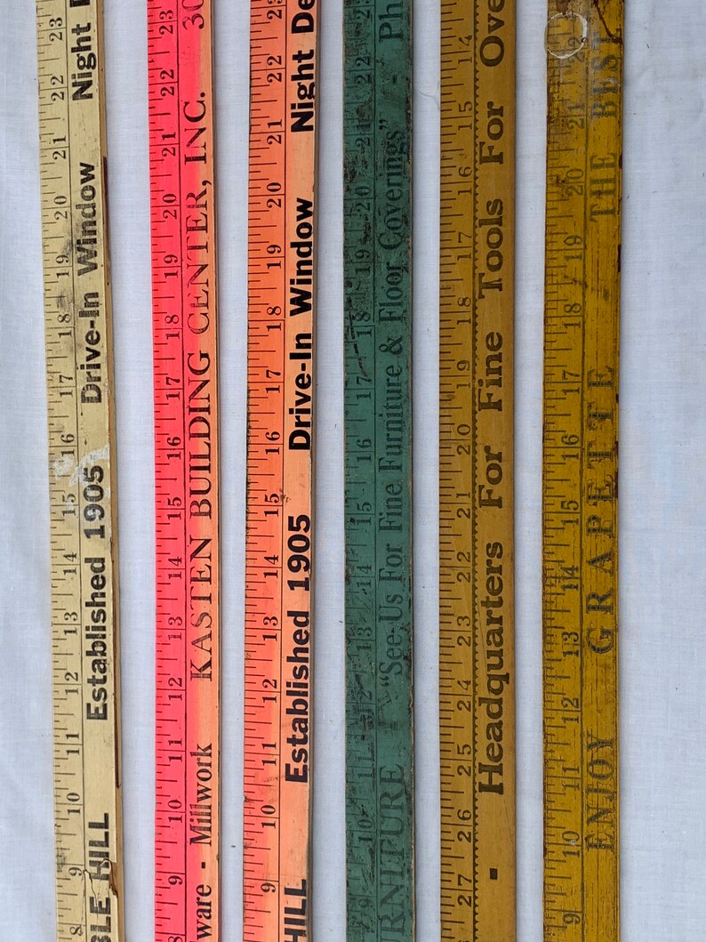 Wood Yardsticks Wooden Advertising Grapette Bottleing Co | Etsy