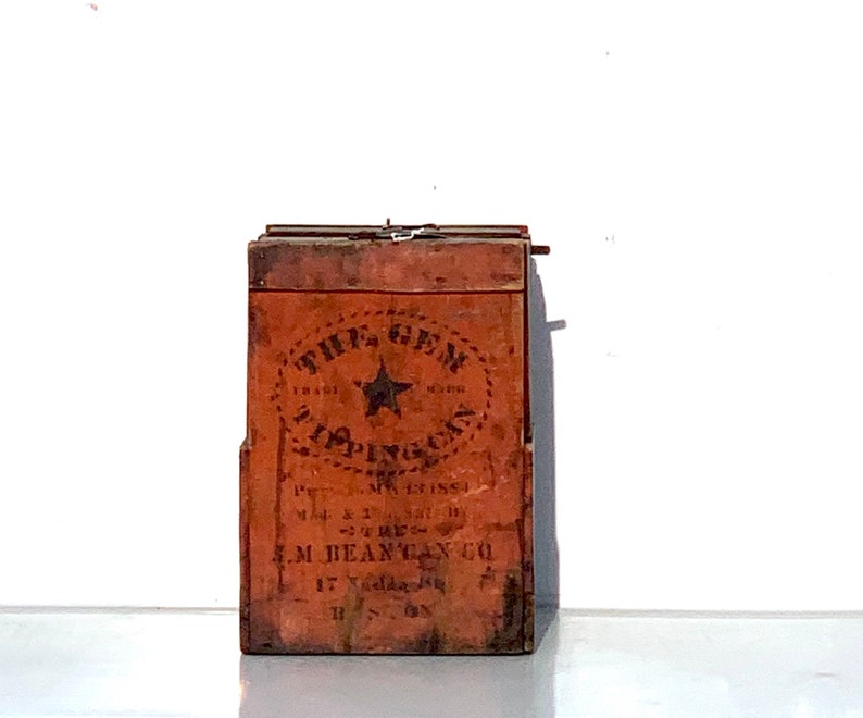 Primitive Tipping Can Gem Can Co. Wood Box Kerosene Can - Etsy