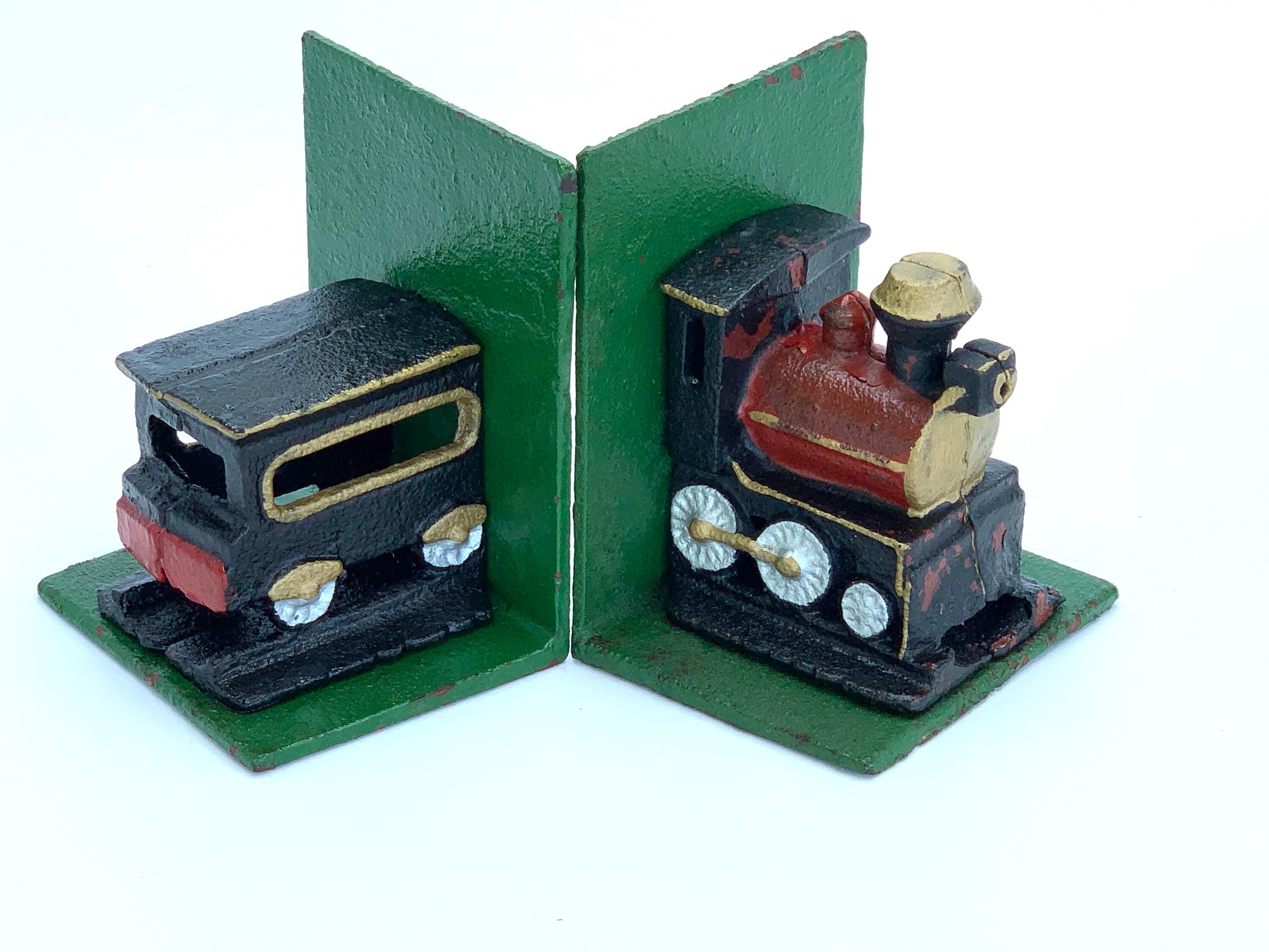 Train Bookends Cast Iron Heavy Bookends Antique Bookends | Etsy