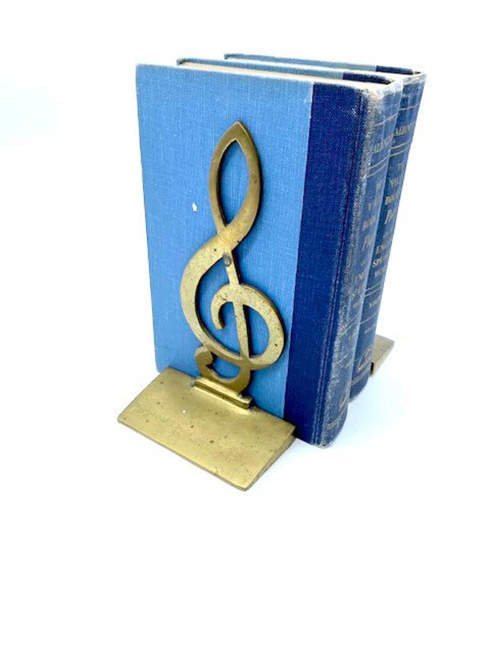 Bookends Brass Music Note Bookends Vintage Bookends Home - Etsy