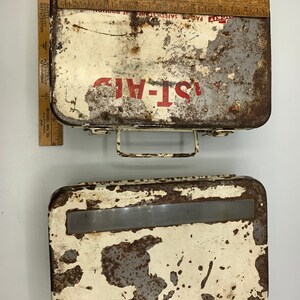 Vintage First Aid Kit, Complete Pre-1950s First Aid Kit, Metal Box ...