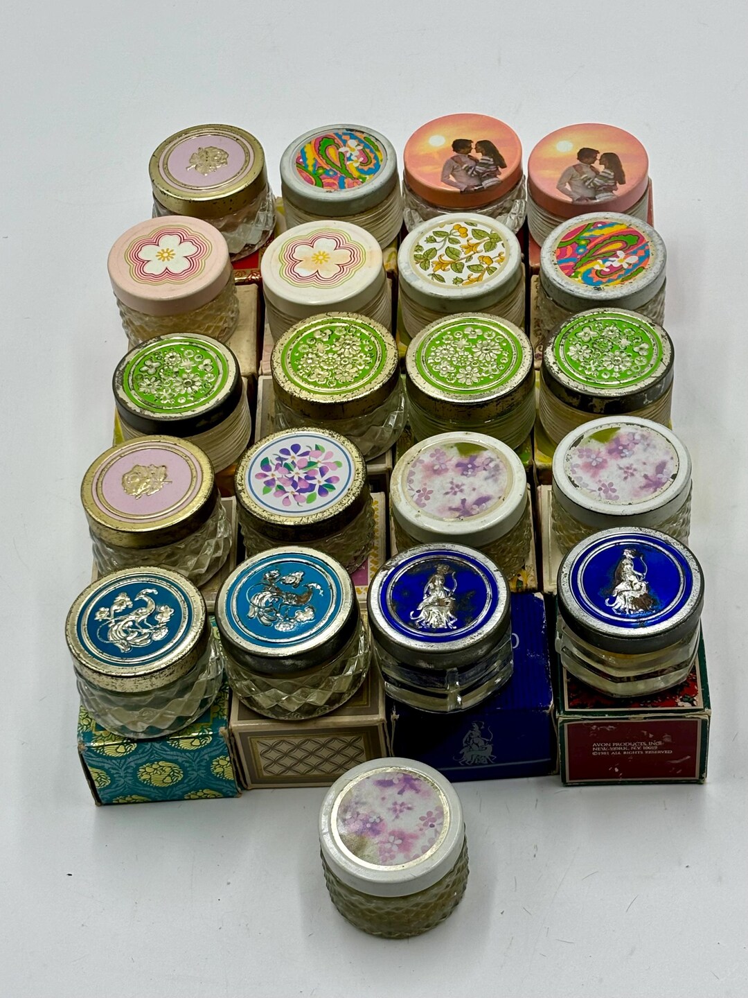 Avon Glass JARS of Cream Perfume, Instant Collection Jars, Avon Vintage ...