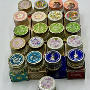Avon Glass JARS of Cream Perfume, Instant Collection Jars, Avon Vintage ...