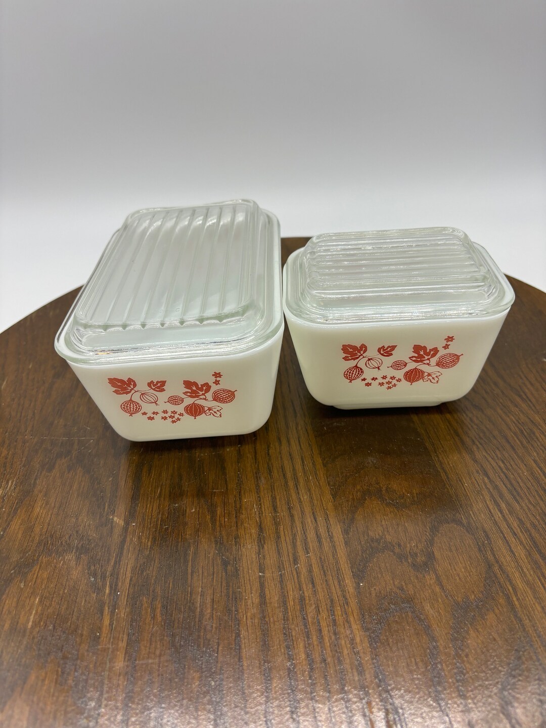 Vintage Pyrex Refrigerator Dish - Pink Gooseberry Pattern - 21-839 - Etsy