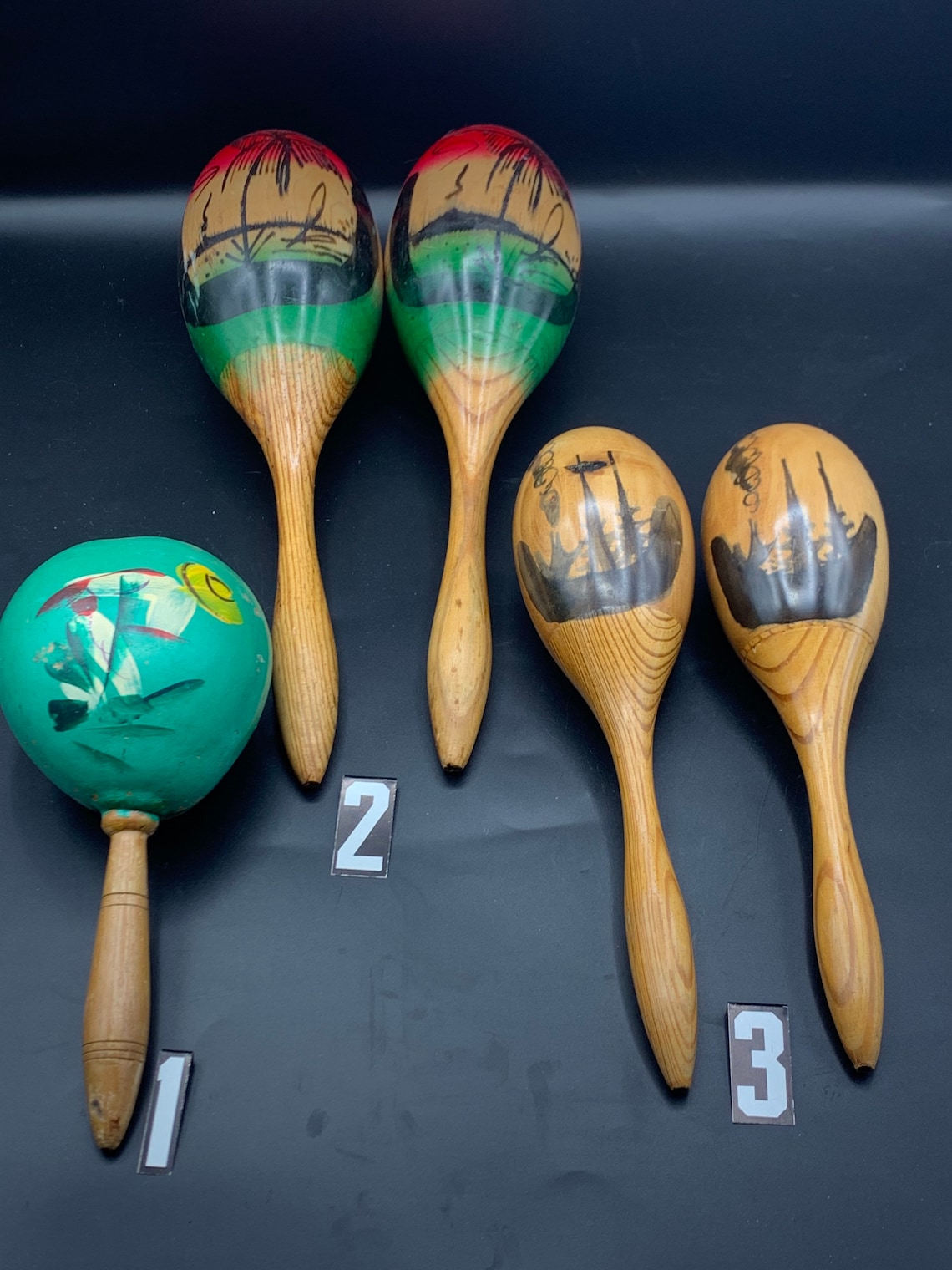 Vintage Maracas Hand-made Maracas With Wooden Handle and Hand - Etsy