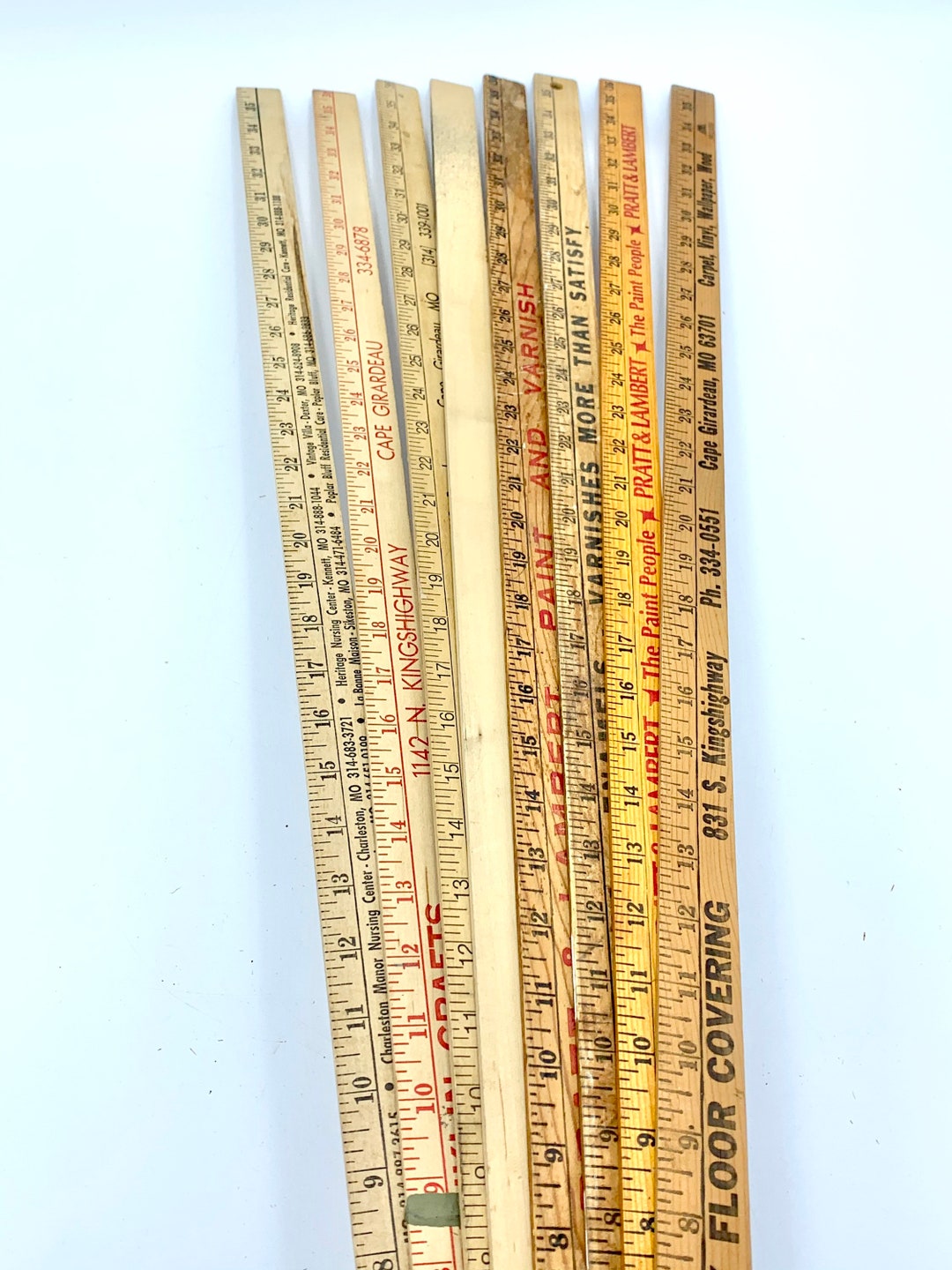Missouri Business Yardstick's, Premium Advertisement, Eight Vintage ...