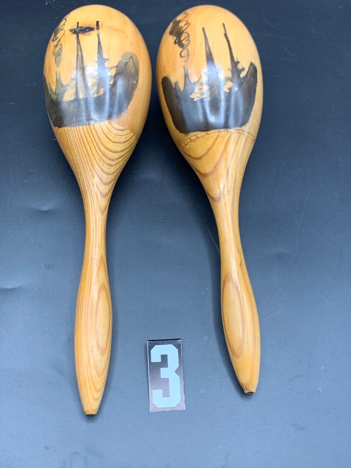 Vintage Maracas Hand-made Maracas With Wooden Handle and Hand - Etsy