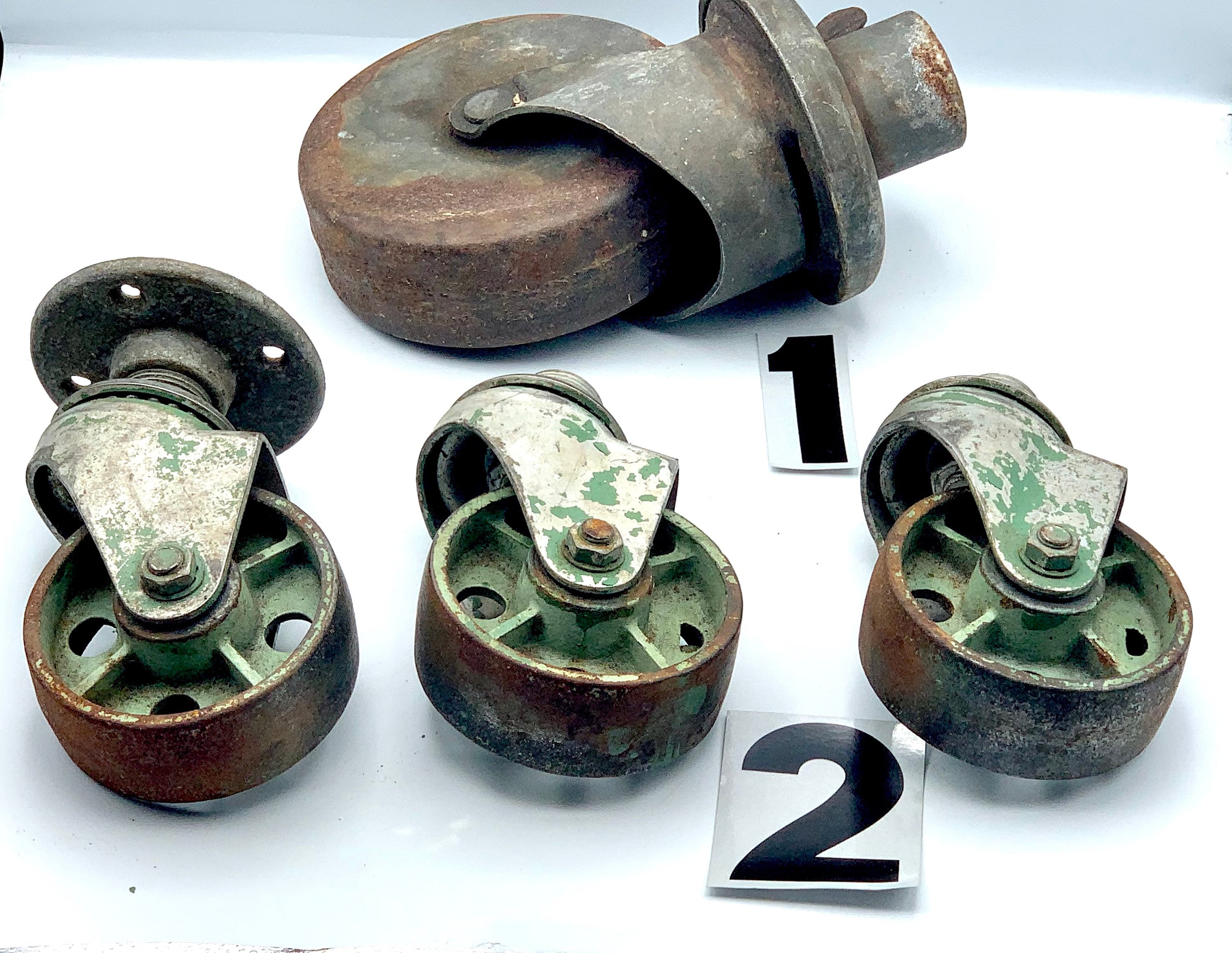Steel Industrial Rustic Caster wheels Vintage METAL CASTERS | Etsy