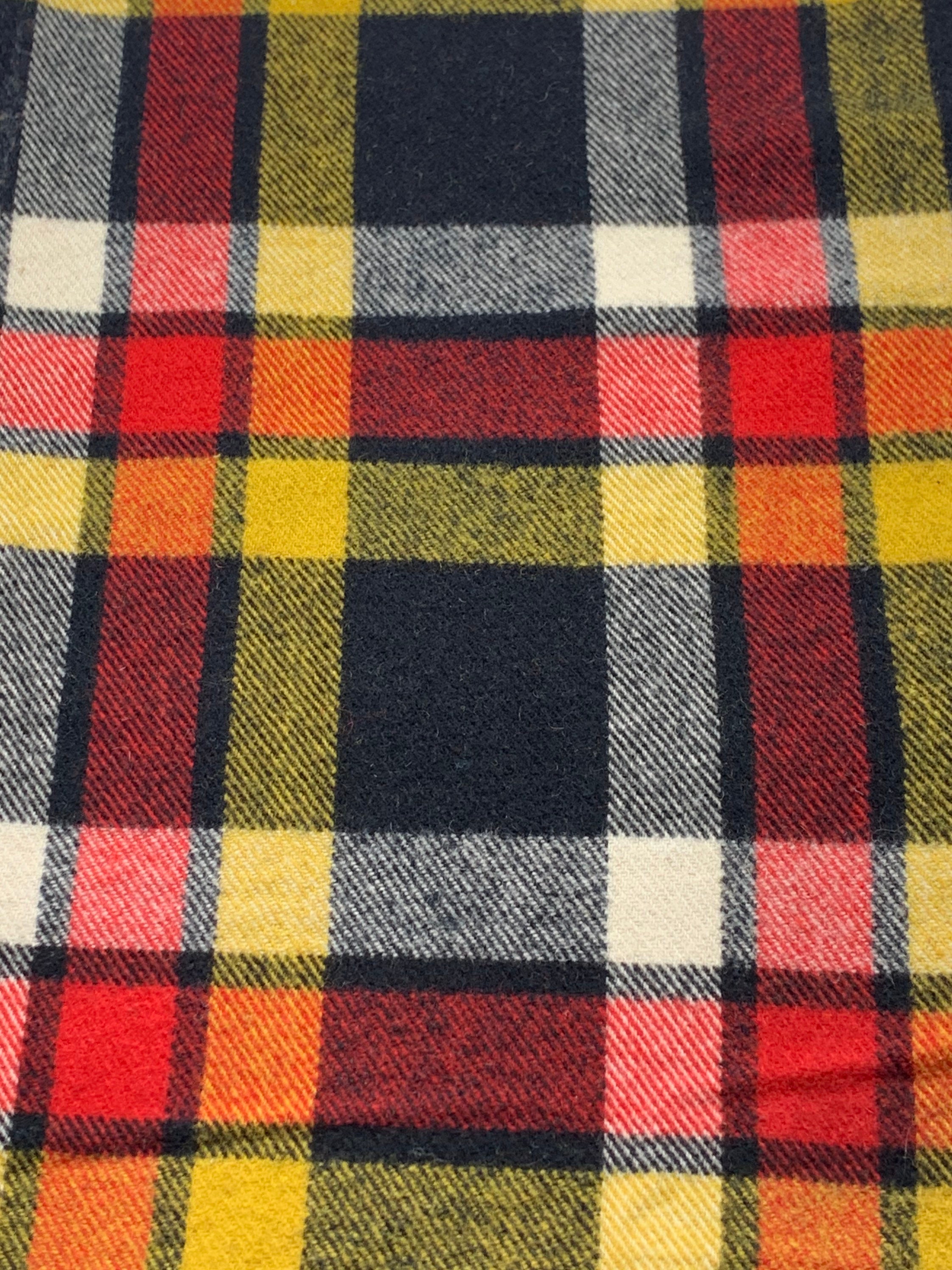 Fabric Plaid Material Vintage Fabric Sewing Project Gifts | Etsy