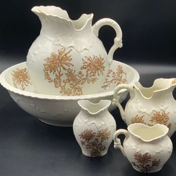 Pitcher and Bowl Set - Etsy