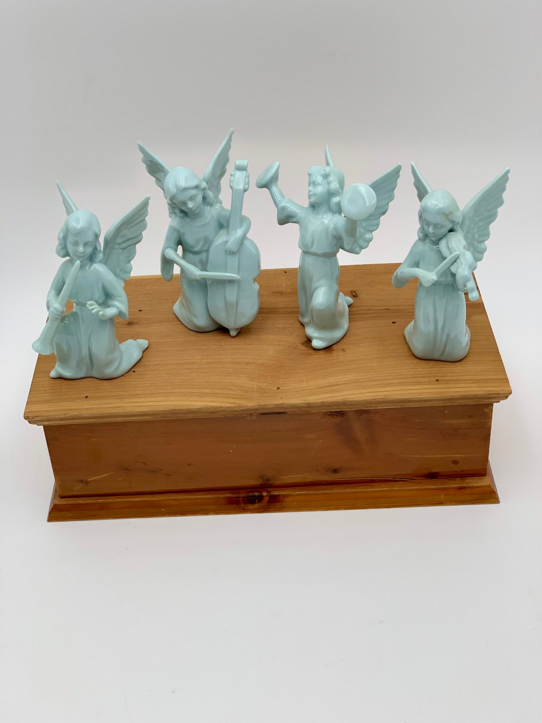 Blue Angel Figurines Marked Dresden Germany - Etsy