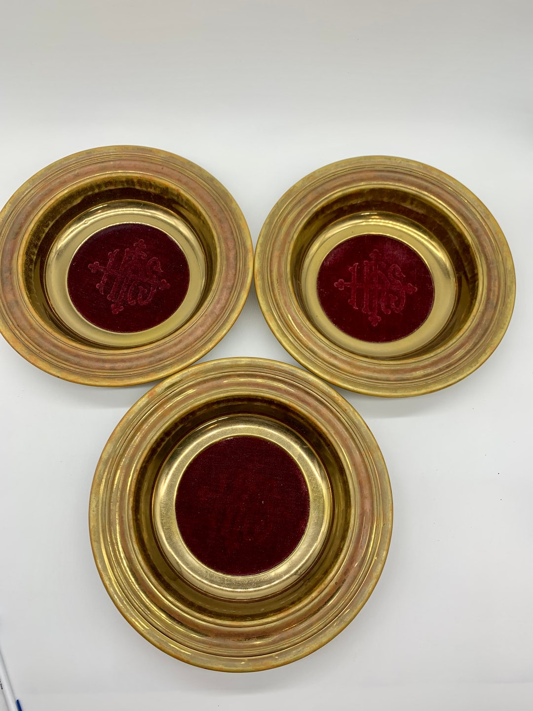 Church Offering Brass Trays Antique - Etsy