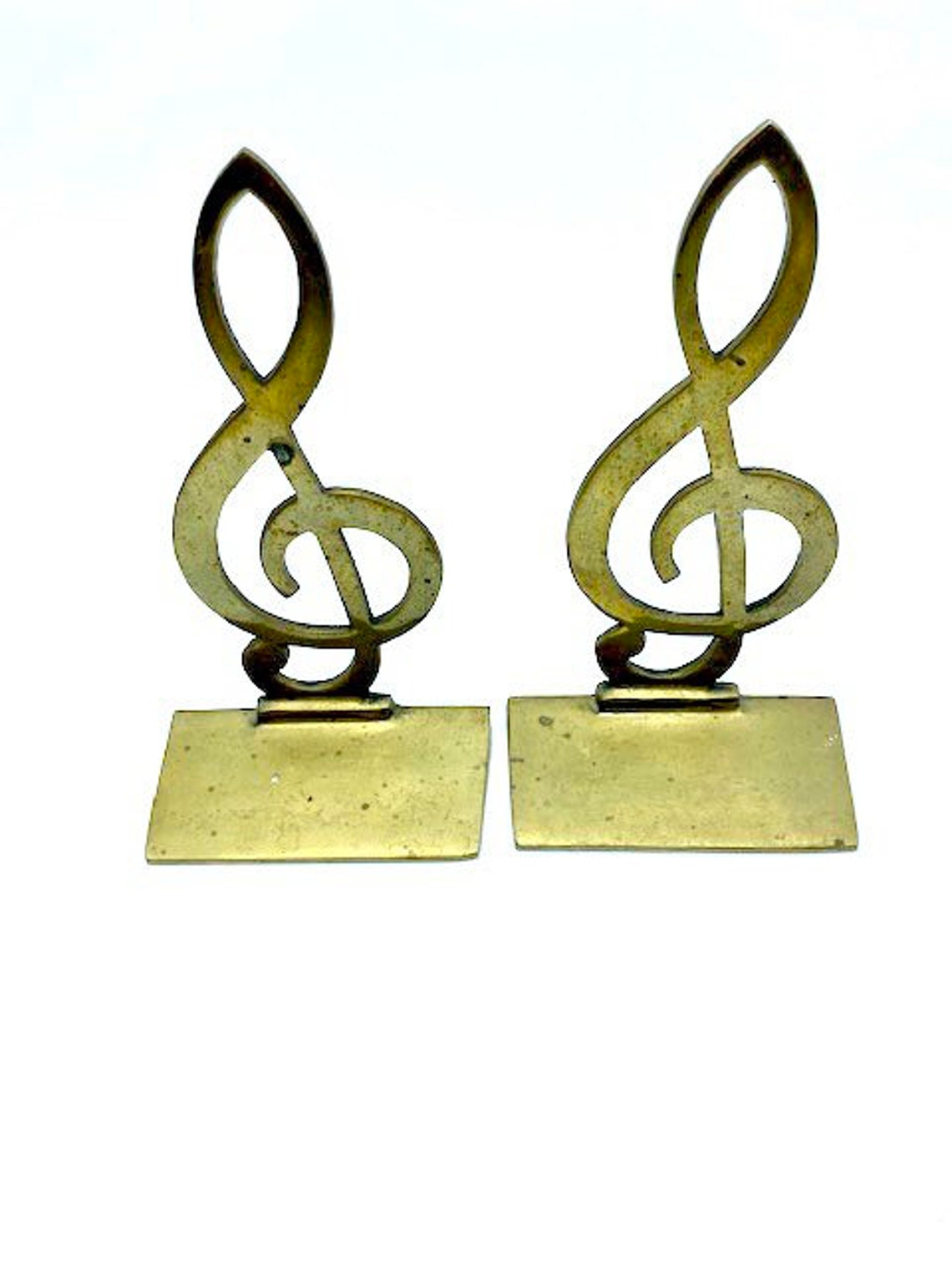 Bookends Brass Music Note Bookends Vintage Bookends Home - Etsy