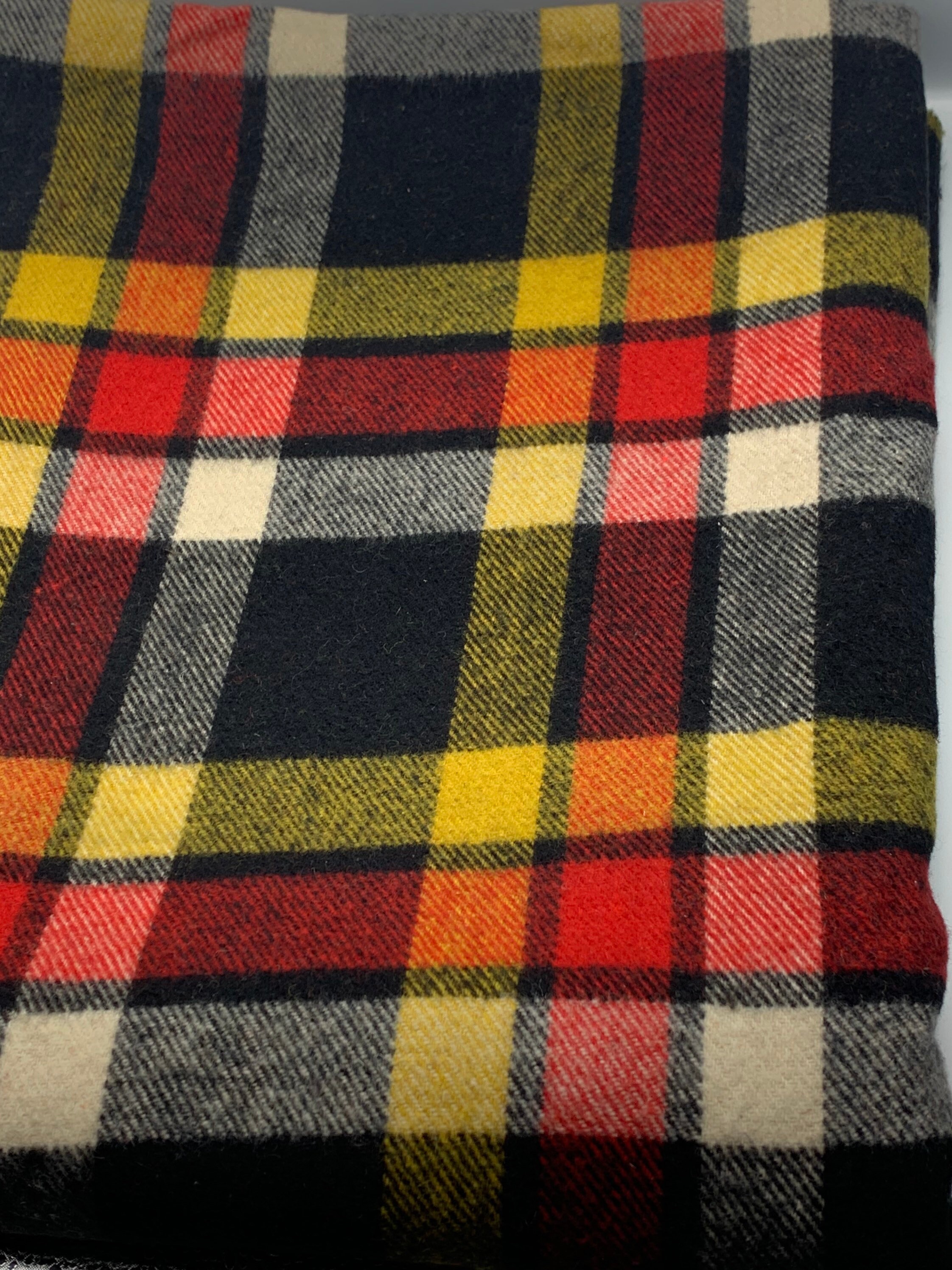 Fabric Plaid Material Vintage Fabric Sewing Project Gifts | Etsy