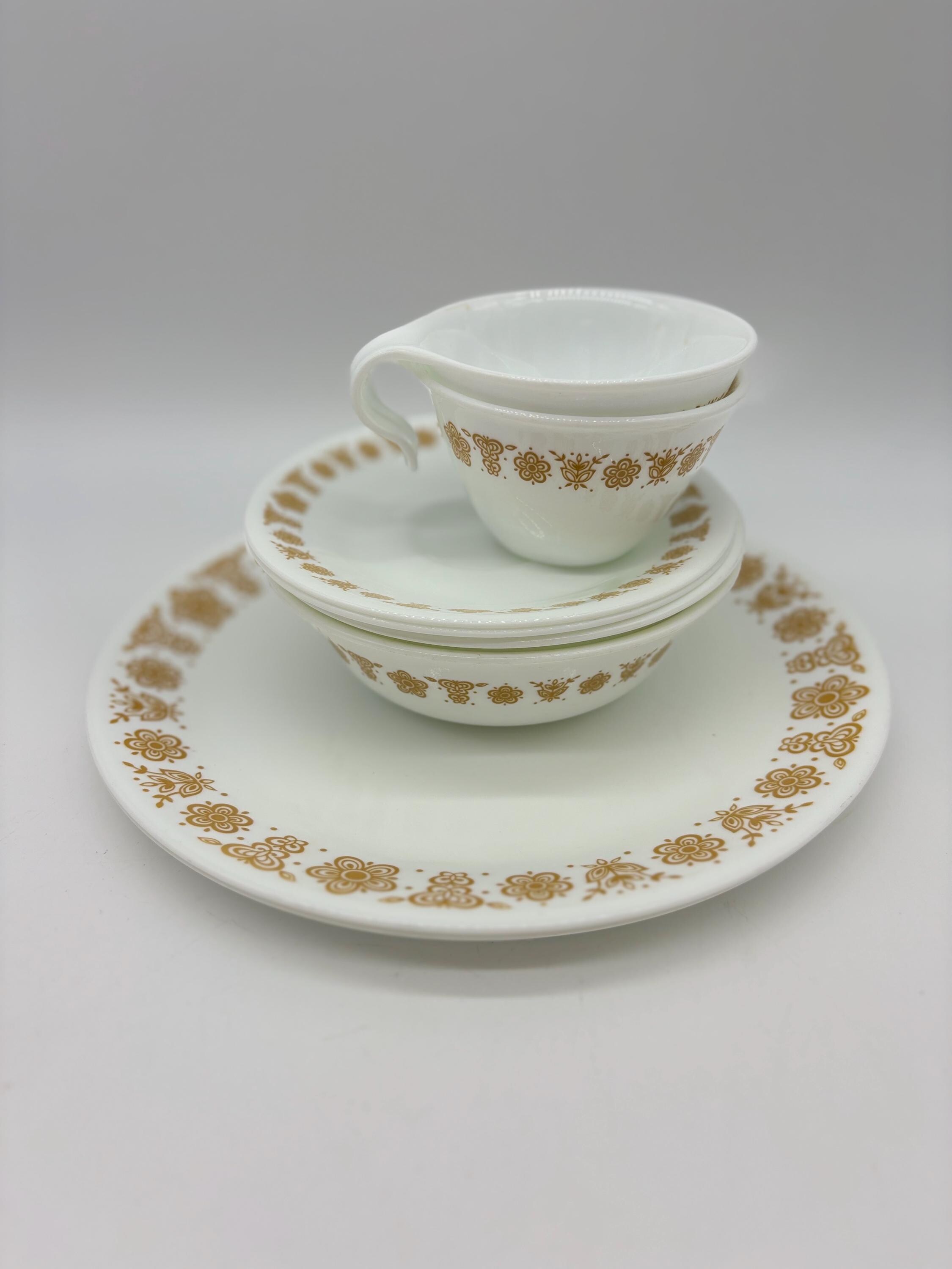 Corelle Pattern by Corning and Pyrex Gold Butterfly Dish Set. - Etsy