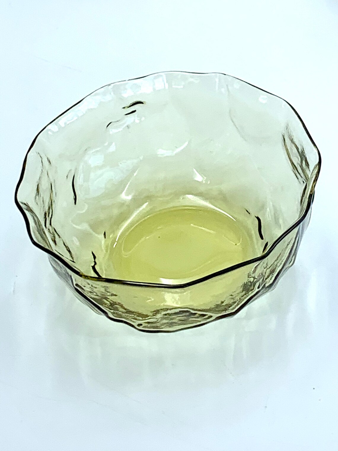 Citronella Color Crinkle Glass Pitcher Drinking Glass Bowls | Etsy