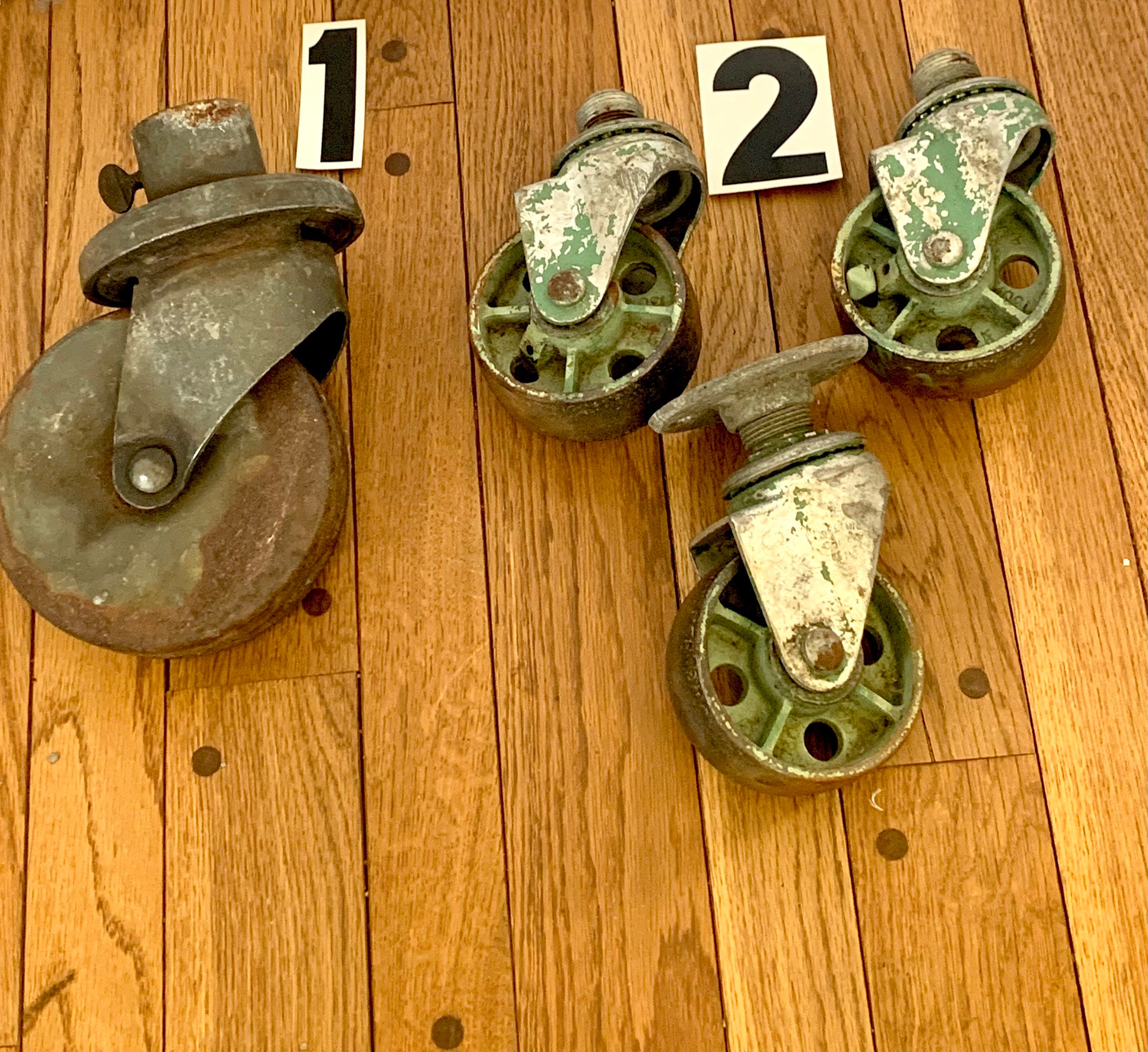 Steel Industrial Rustic Caster wheels Vintage METAL CASTERS | Etsy