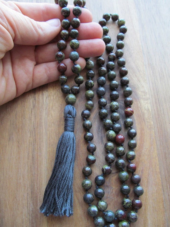 Dragon Blood Jasper Mala Bloodstone Mala Beads 108 Bead - Etsy