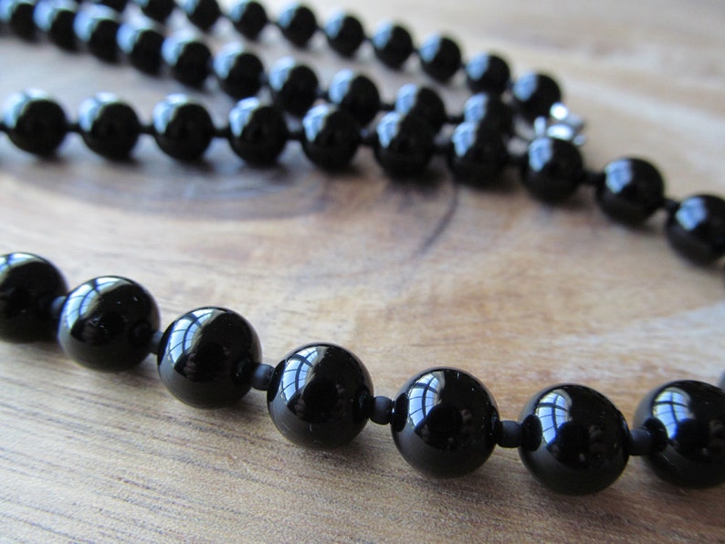 Mens Black Onyx Necklace Men's Beaded Necklace 8mm Mens - Etsy Mens Black Onyx Necklace Men's Beaded Necklace 8mm Mens - Etsy