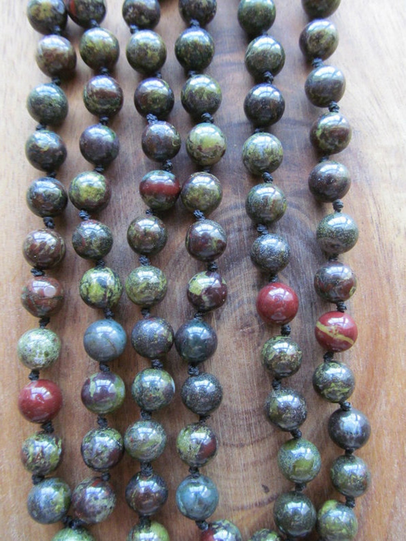 Dragon Blood Jasper Mala, Bloodstone Mala Beads, 108 Bead Mala, Tassel ...