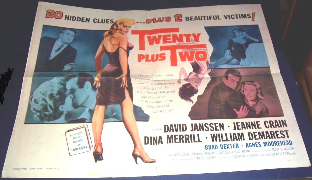 Original 1961 Half-sheet Movie Poster, Twenty Plus Two - Etsy