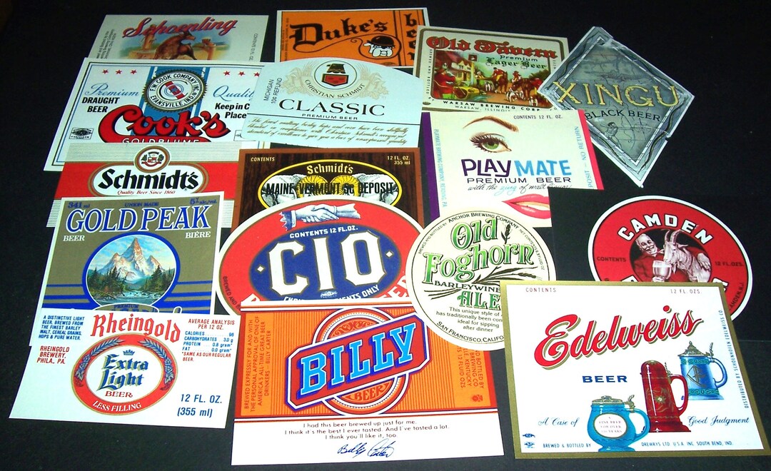 Large Lot of Unused Vintage Beer Labels - Etsy