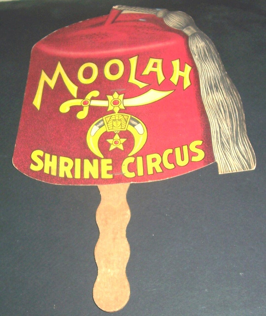 Vintage Moolah Shrine Circus Hand Fan - Etsy