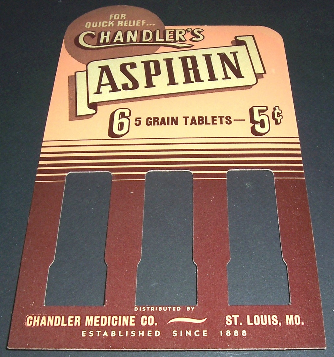 1930s Chandler's Aspirin Store Display Sign - Etsy