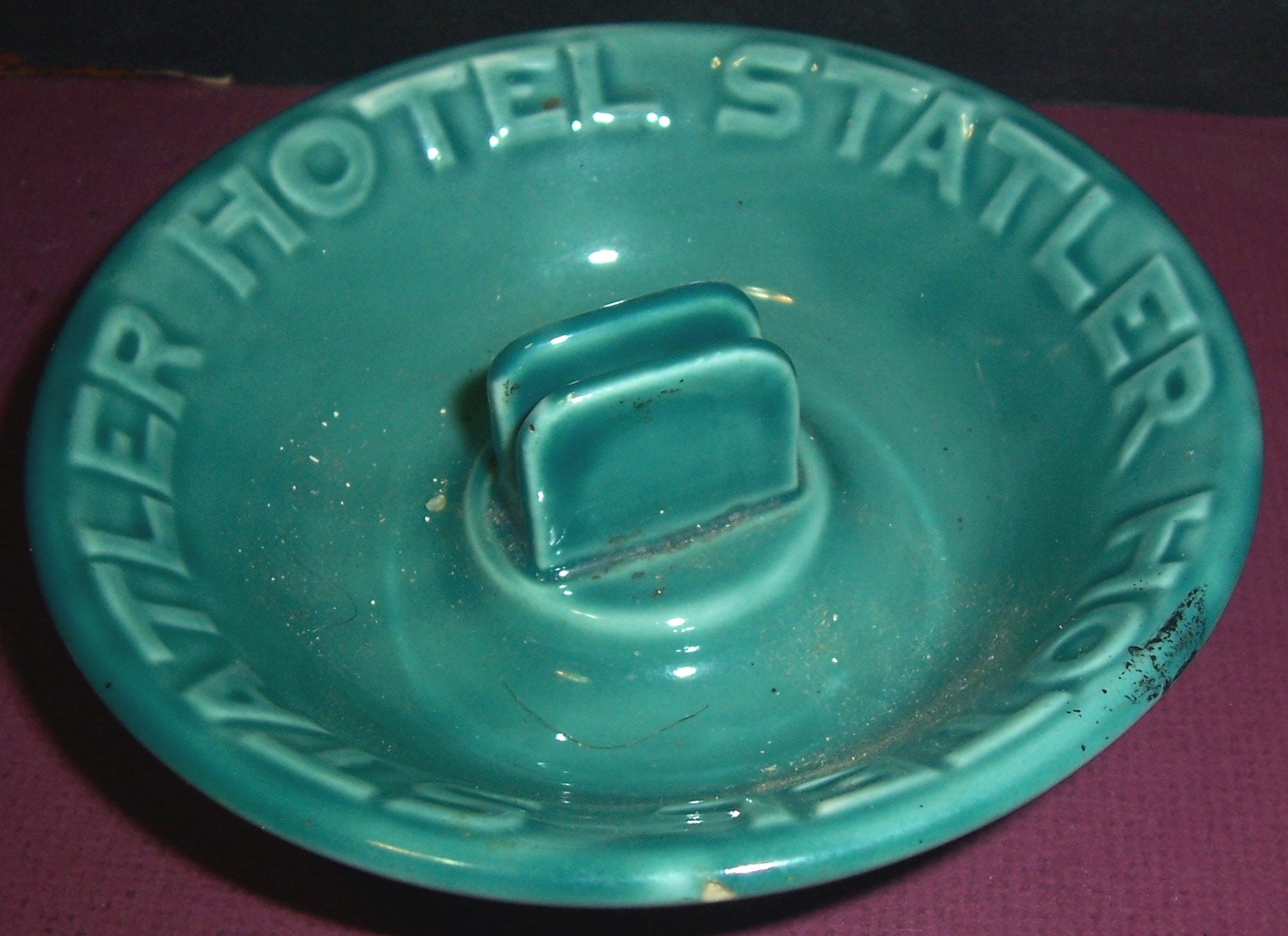 Vintage Hotel Statler China Ashtray | Etsy