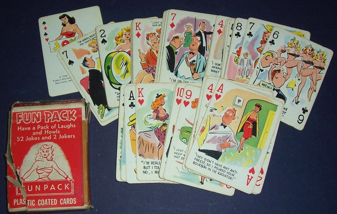 Mature Content Vintage Fun Pack Risque Playing Card Deck, in Box - Etsy