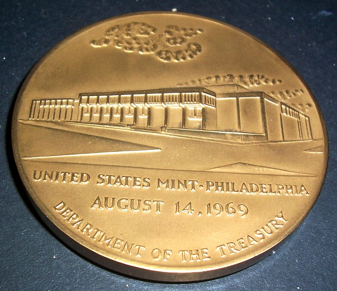 Large 1969 Philadelphia Mint Dedication Medallion - Etsy