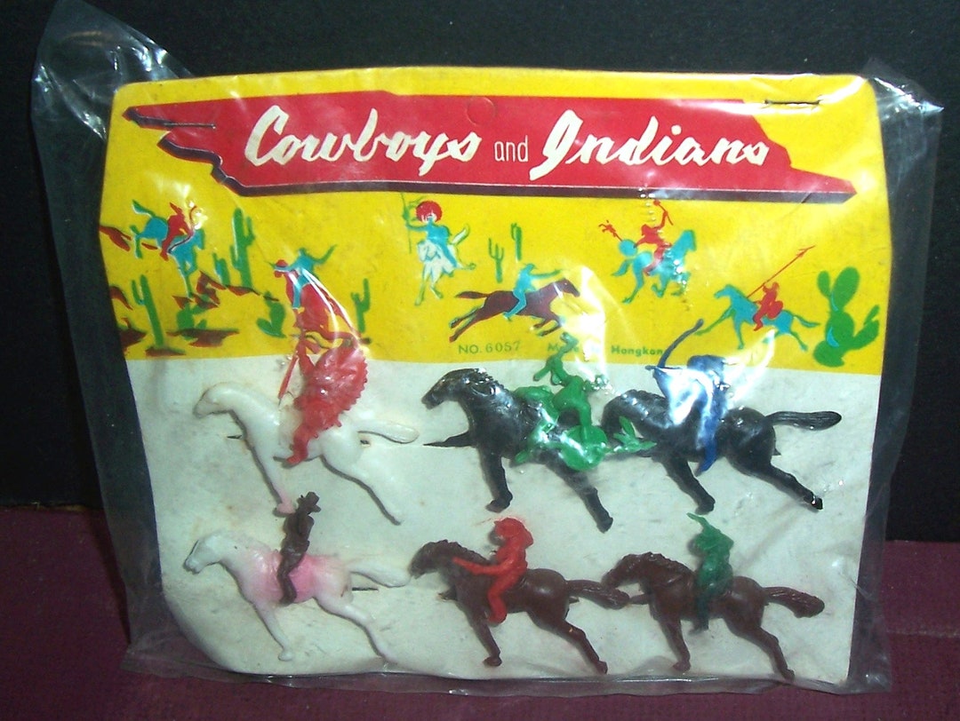 1960s Cowboys & Indians Toys on Display Card - Etsy
