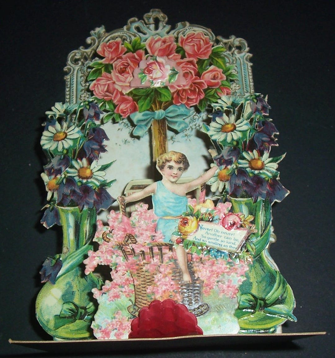 Large Die-cut Victorian Fold-out Valentine - Etsy
