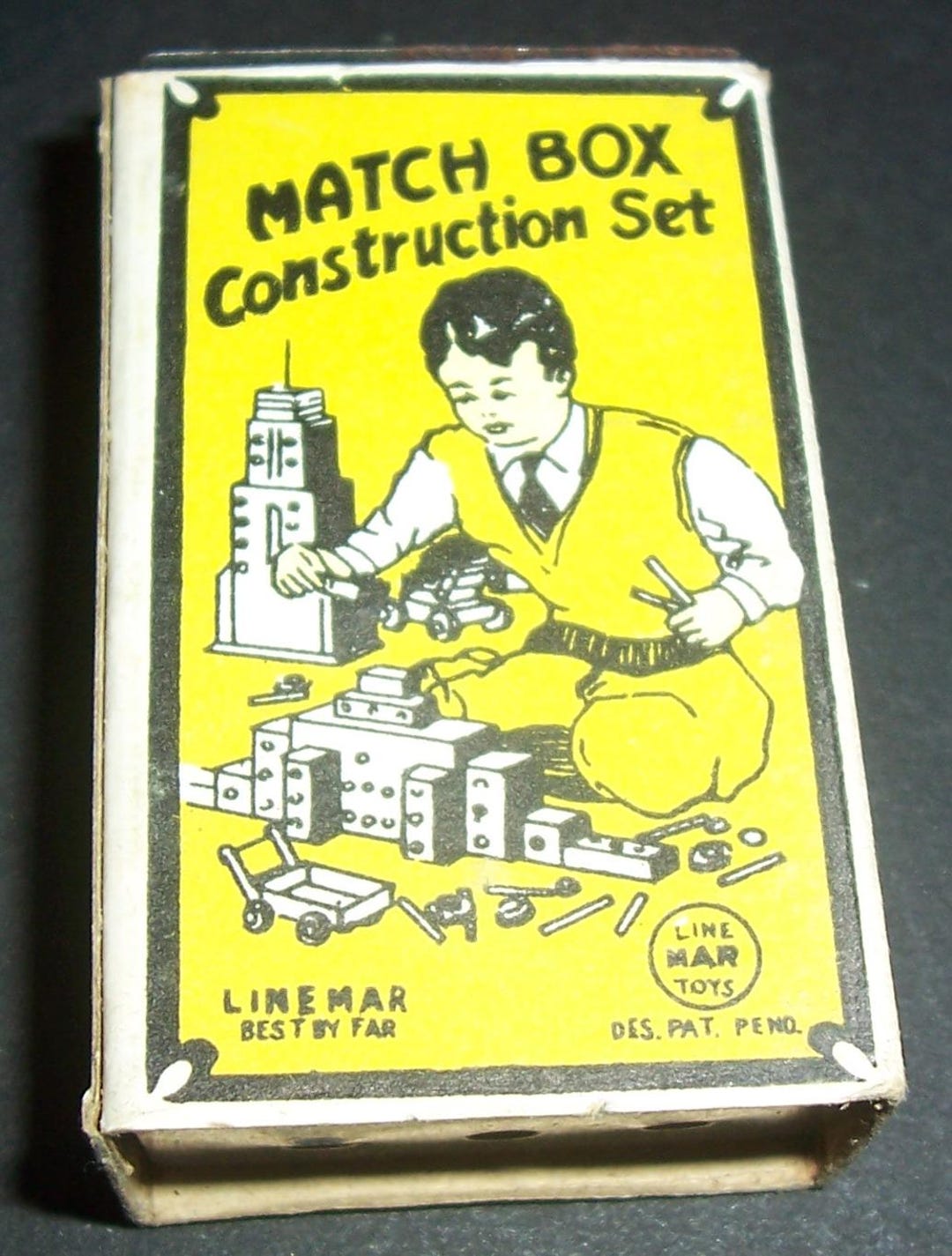 Vintage Match Box Construction Set - Etsy