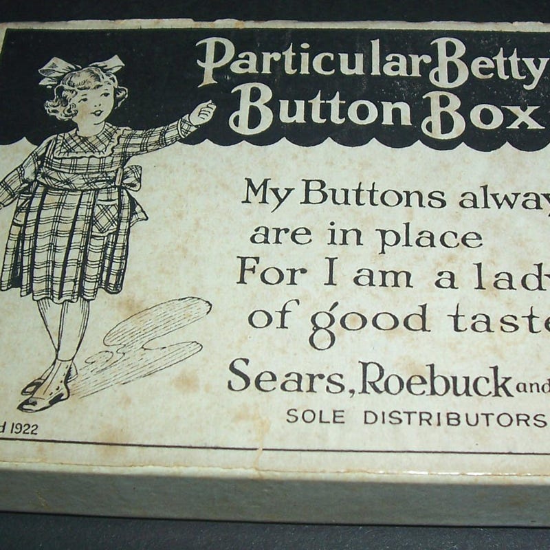 Antique Button Box - Etsy