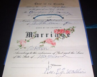 Philadelphia Marriage Certificate - Etsy