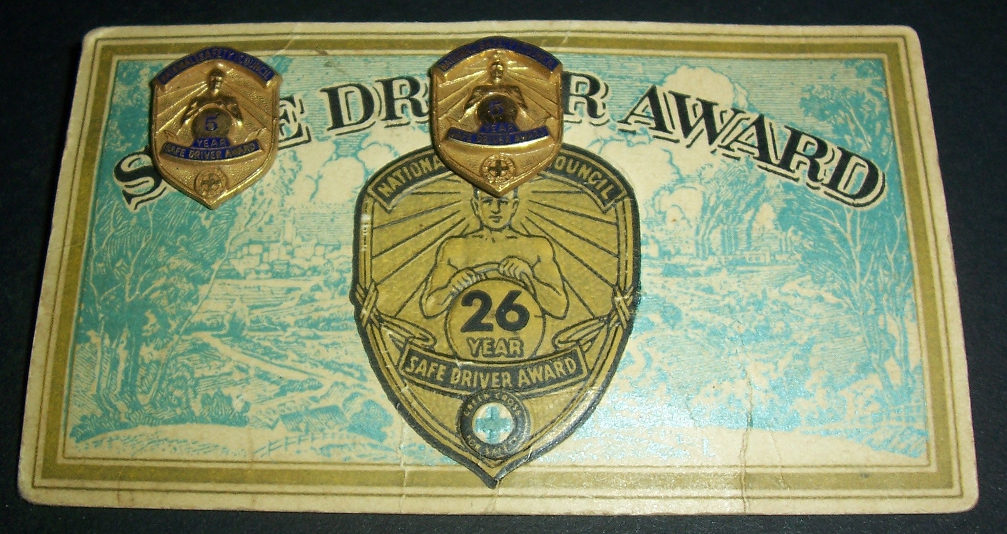 Vintage NSC Safe Driver Award Card With 2 Pins Attached - Etsy