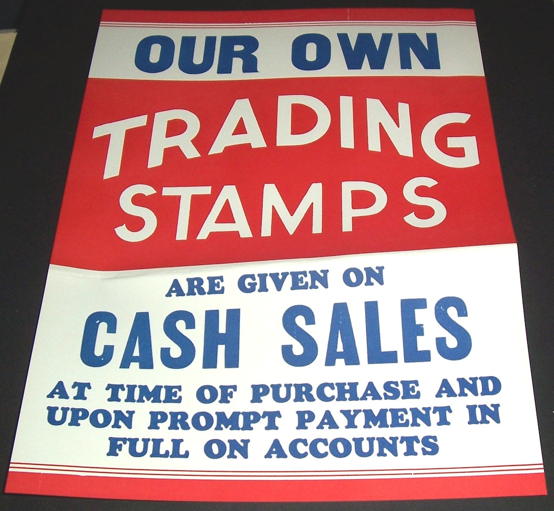 4 Different 1950s Store Trading Stamps Signs - Etsy