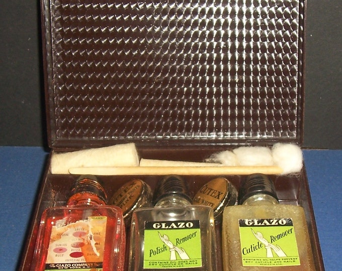 Vinrage Glazo Nail-care Kit, Bakelite Case - Etsy