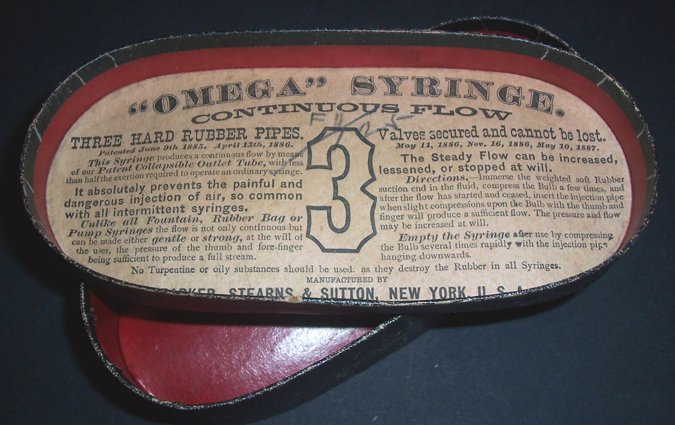 Circa 1887 Omega Syringe (catheter Tube) Box - Etsy