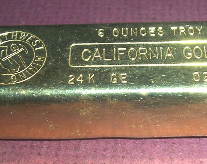 Vintage Promo "california Gold" Ingot Paperweight - Etsy
