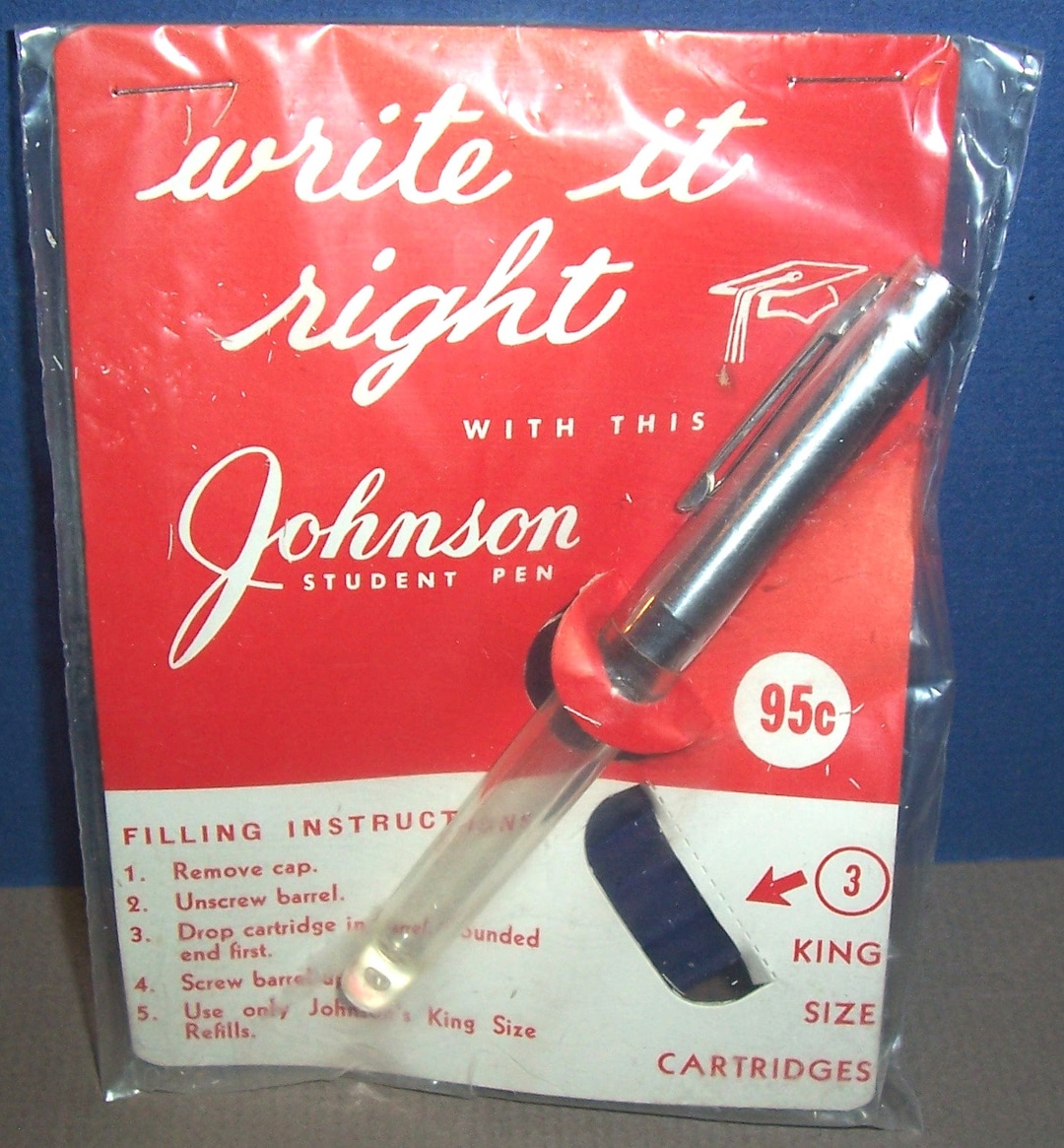 Vintage Johnson Fountain Pen, Still Sealed in Package. - Etsy