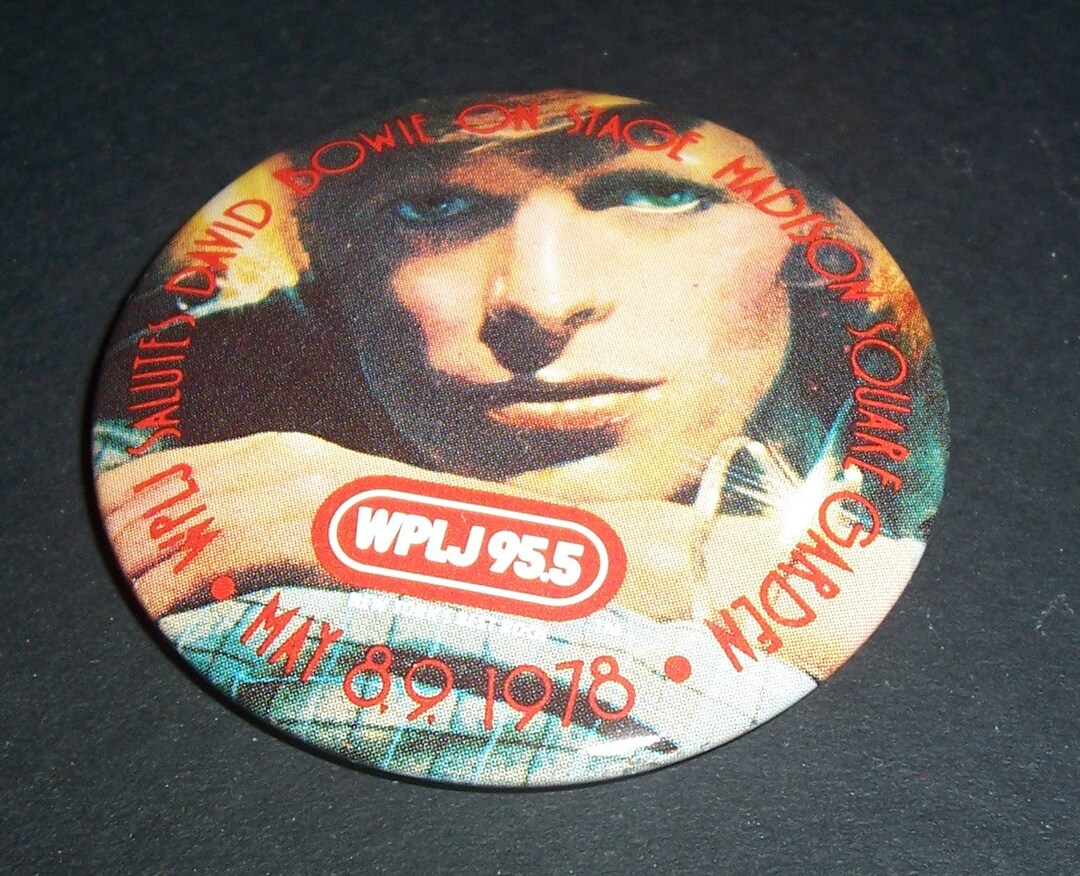 1978 NYC David Bowie Concert Button, WPLJ - Etsy
