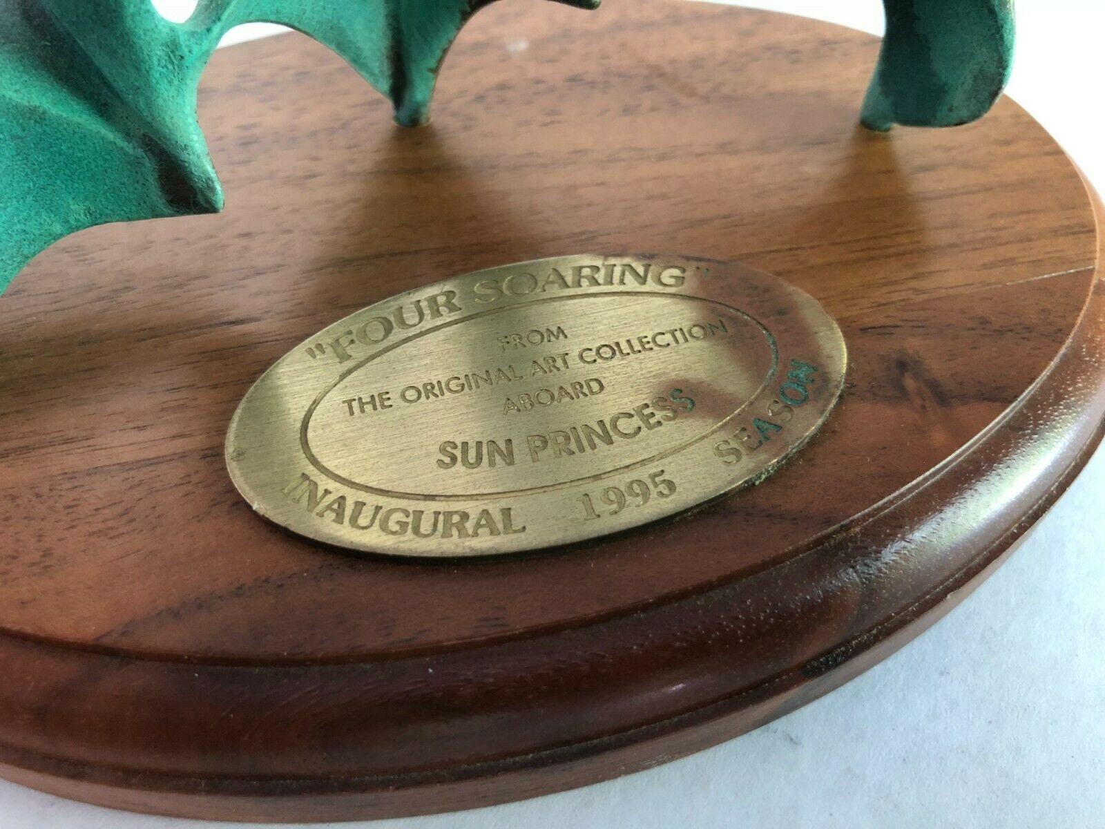 1995 Sun Princess Cruise Ship Bronze Mini Sculpture Inaugural Passenger ...