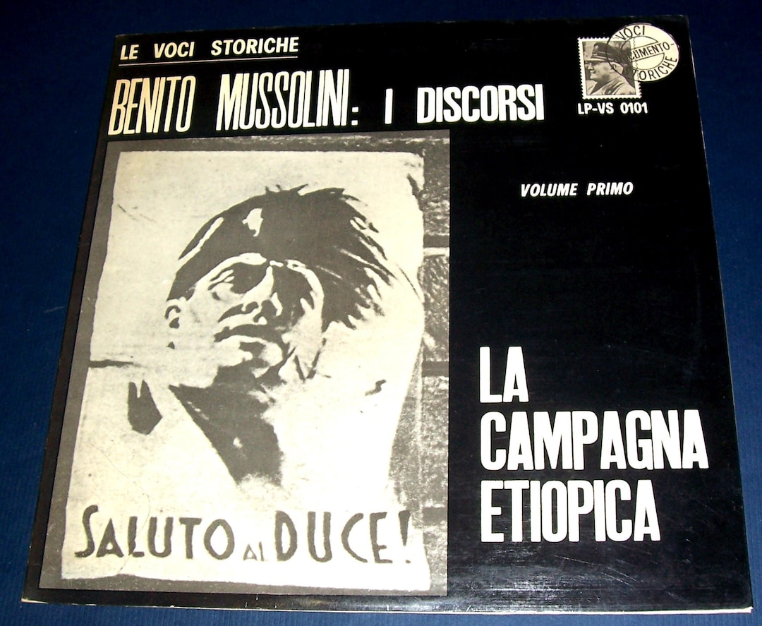 Vintage Italian Historical LP Record, Mussolini I Discorsi - Etsy