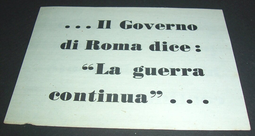 World War 2 Allied Propaganda Leaflet for Italy - Etsy