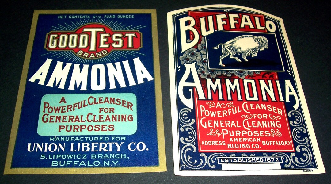 2 Unused 1920s Ammonia Labels - Etsy